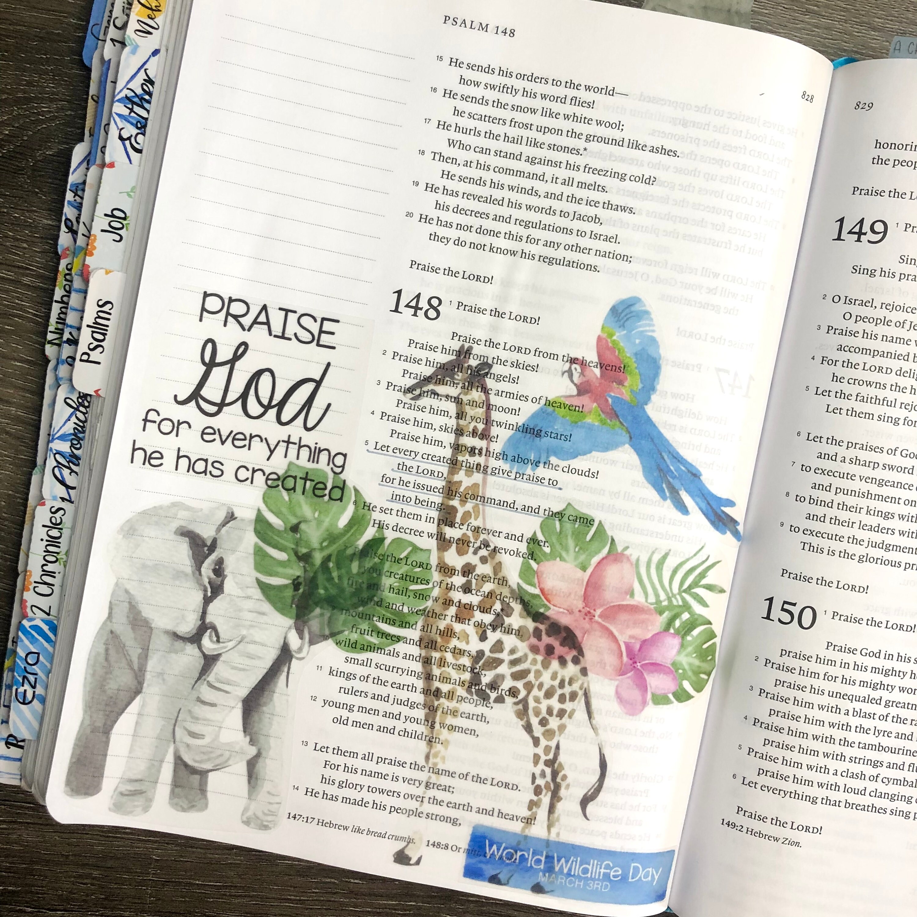 Printable Bible Stickers Praise the Lord Bible Journaling | Etsy