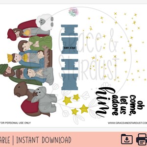 Bible Journaling Printable | Baby Jesus Printable Stickers | Journaling ...
