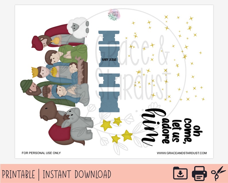 Bible Journaling Printable Baby Jesus Printable Stickers - Etsy
