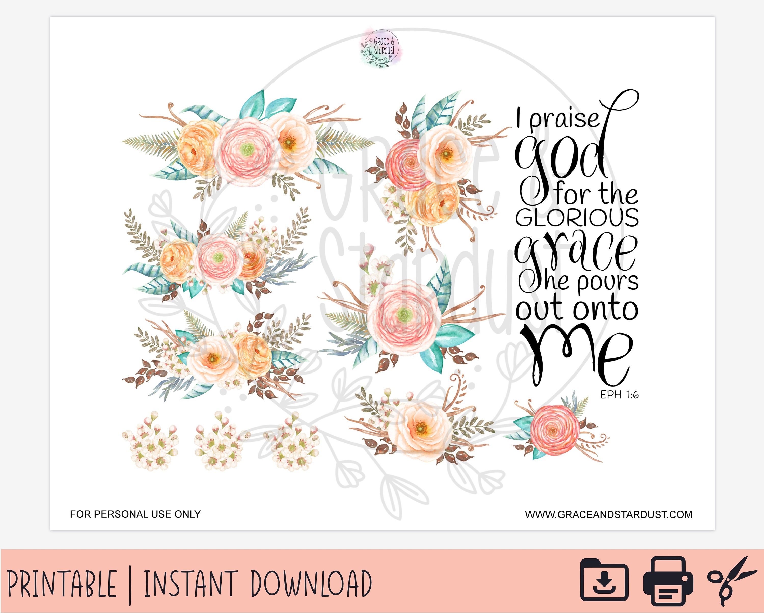 Bible Journaling Printable Bible Sticker Sheets His - Etsy