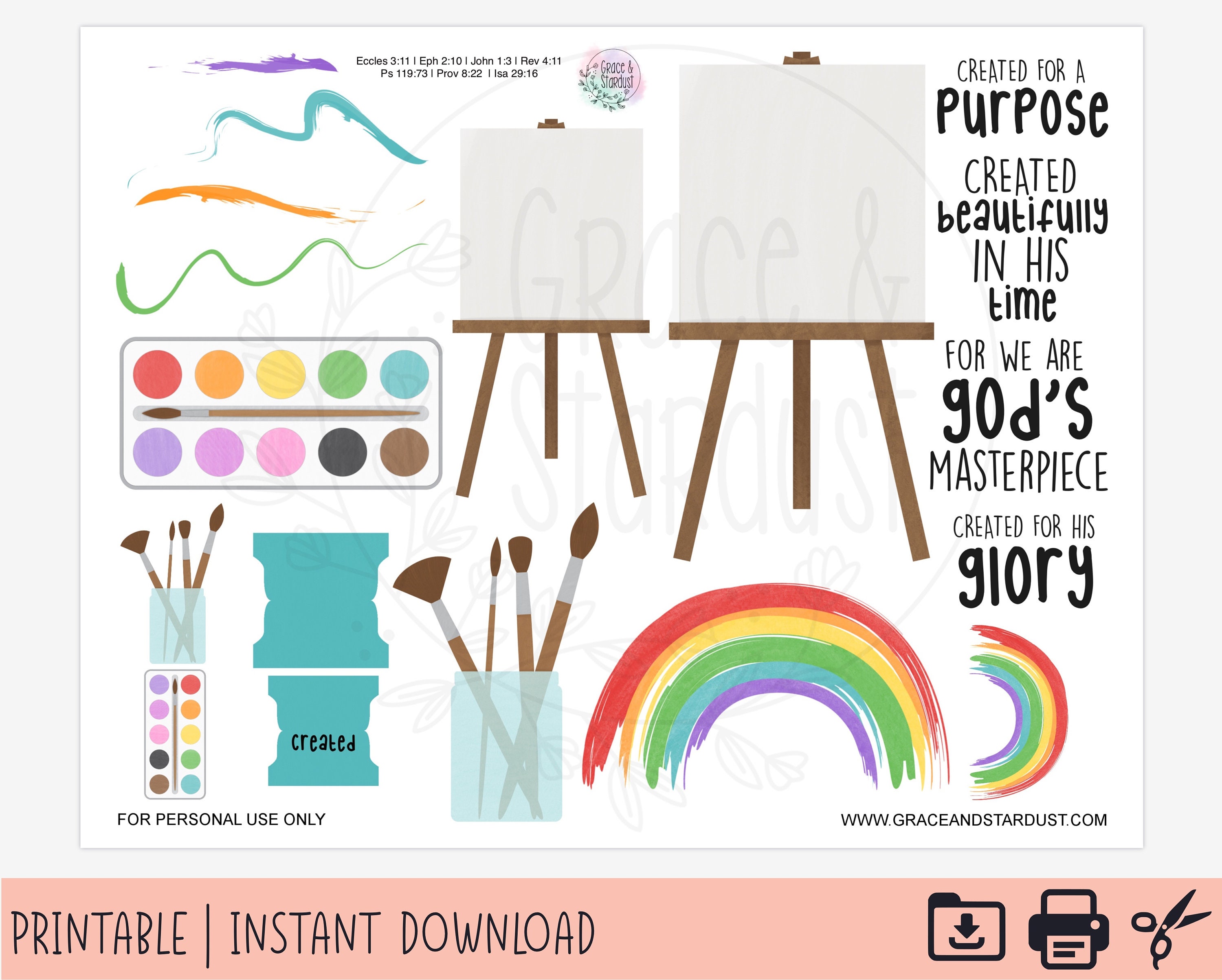 Printable Bible Journaling Stickers Created for Stickers - Etsy