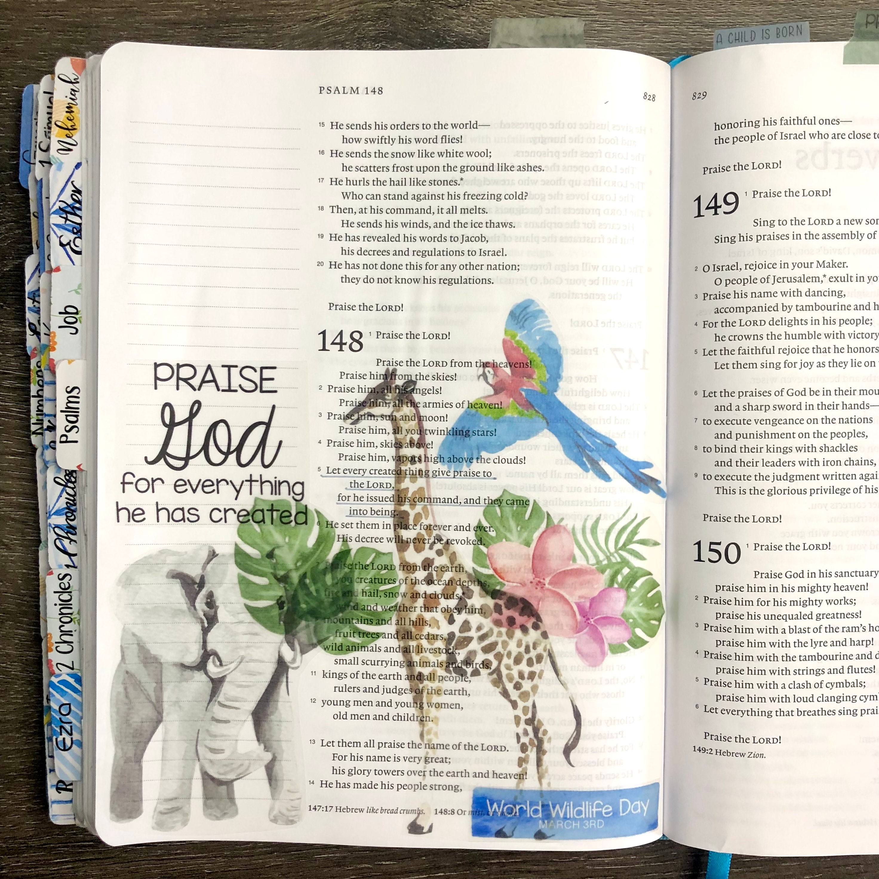 Printable Bible Stickers Praise the Lord Bible Journaling - Etsy