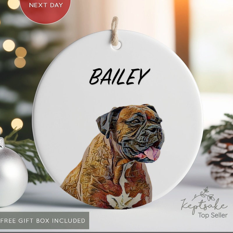 Boxer Ornament - Etsy