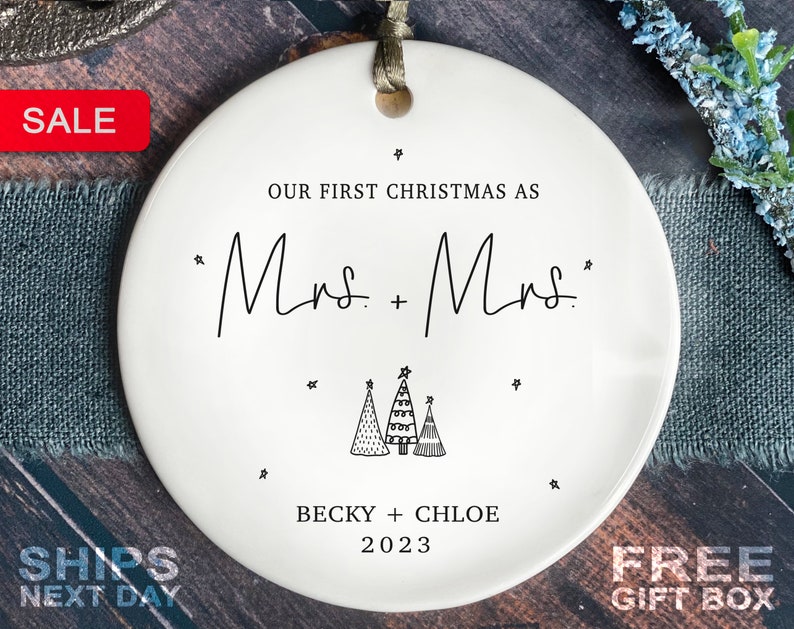 First Christmas Married Ornament Mr and Mrs Tree Christmas - Etsy