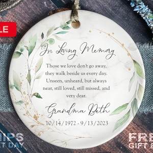 Personalized Memorial Christmas Ornament - Custom in Loving Memory ...