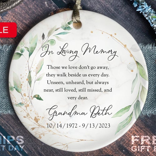 In Loving Memory Christmas Ornament Custom Christmas - Etsy