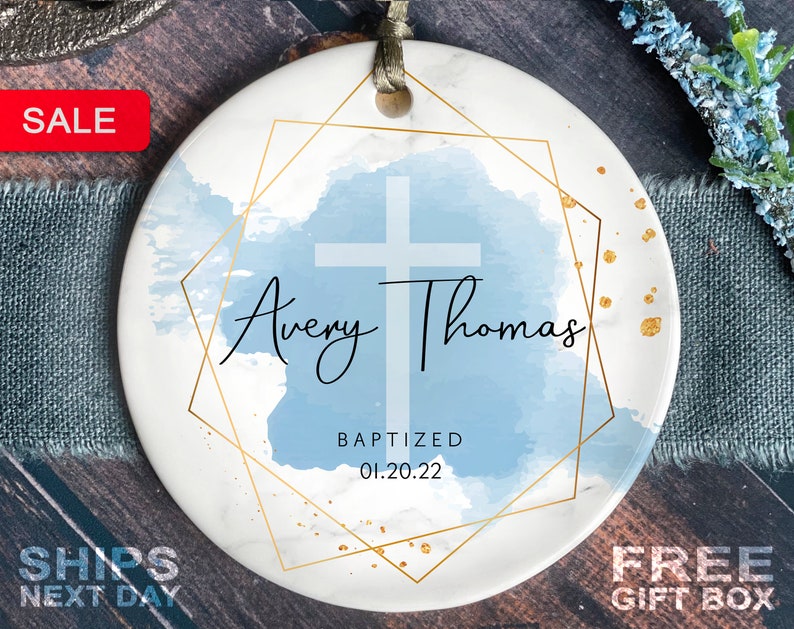 Personalized Baptism Ornament Name Date Custom Baptized - Etsy