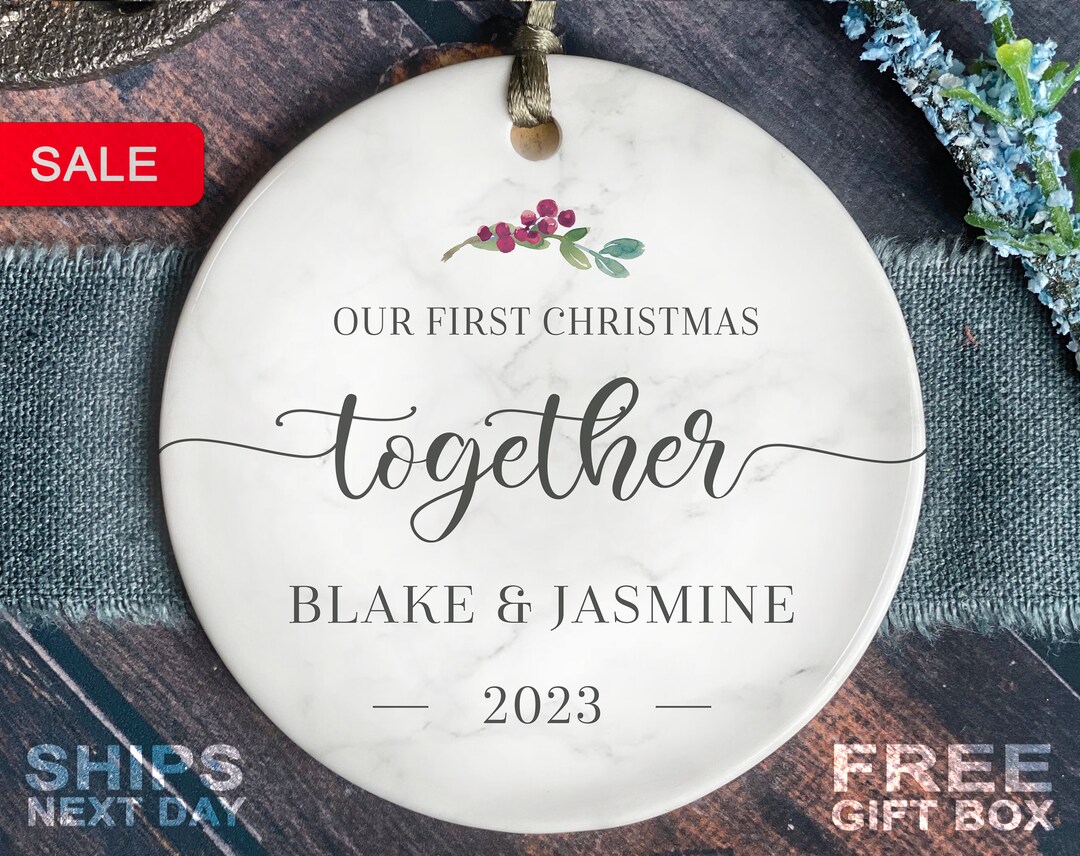 First Christmas Together Ornament - Couples Ornament - Personalized ...