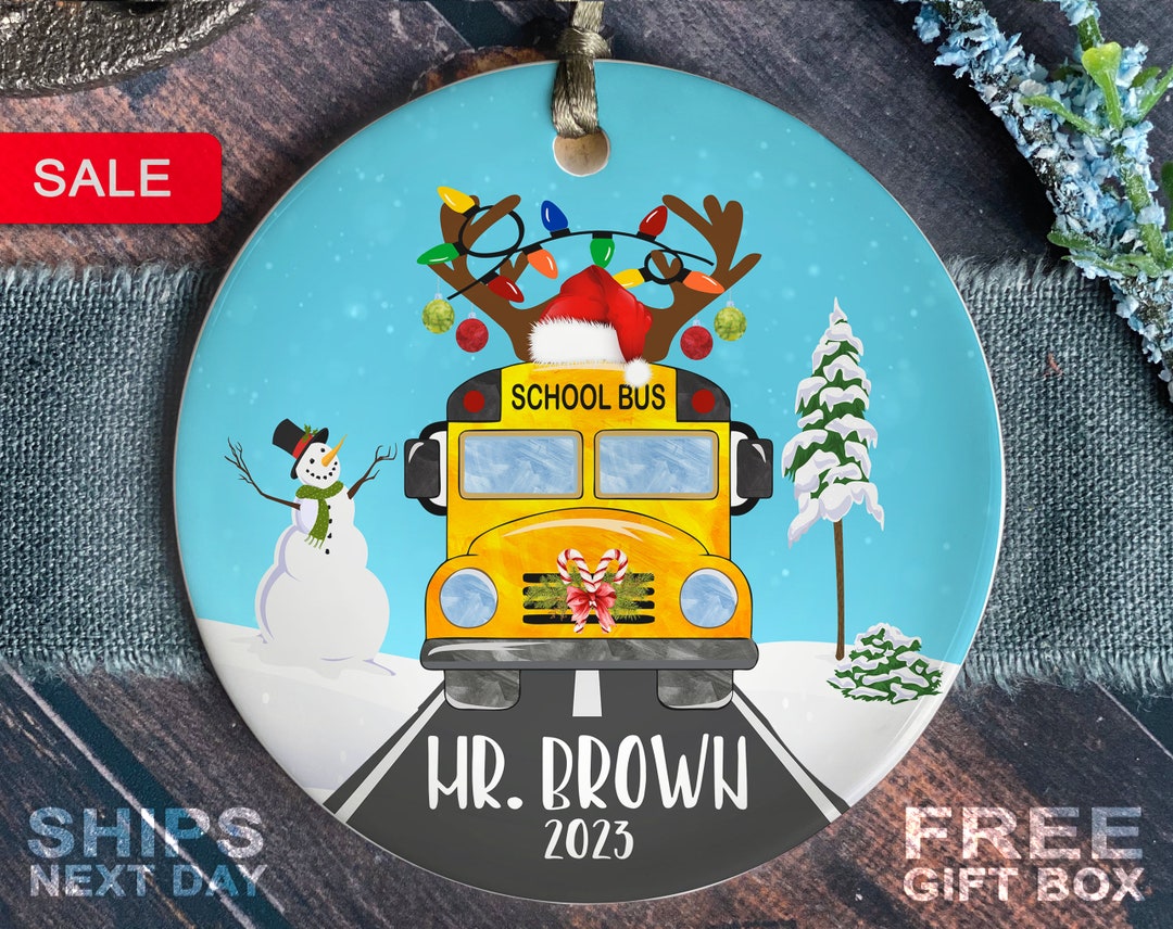 Bus Driver Christmas Ornament - Personalized School Bus Christmas ...