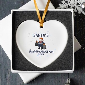 Garbage Man Gift Ornament | Personalized Snowman Ornament | Sanitation ...