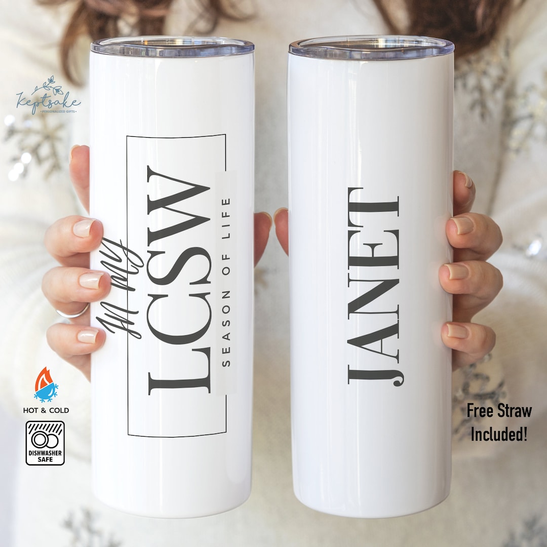 LCSW Tumbler - Personalized Social Worker Gift - SW Gift - Licensed ...