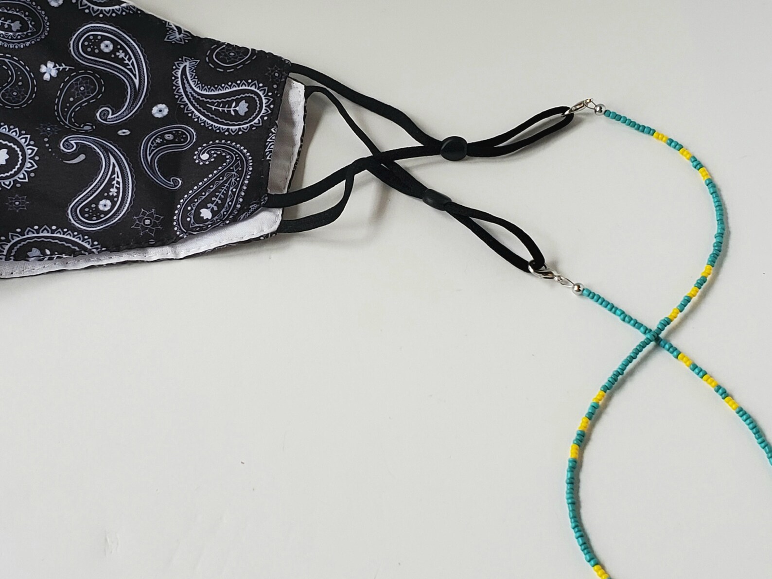 Kid's Mask Chain Bright Blue & Yellow Mask Chain for - Etsy