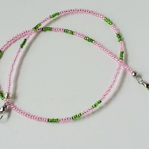 Girl's Pink & Green Mask Chain Mask Holder for Kids Thin and Light ...