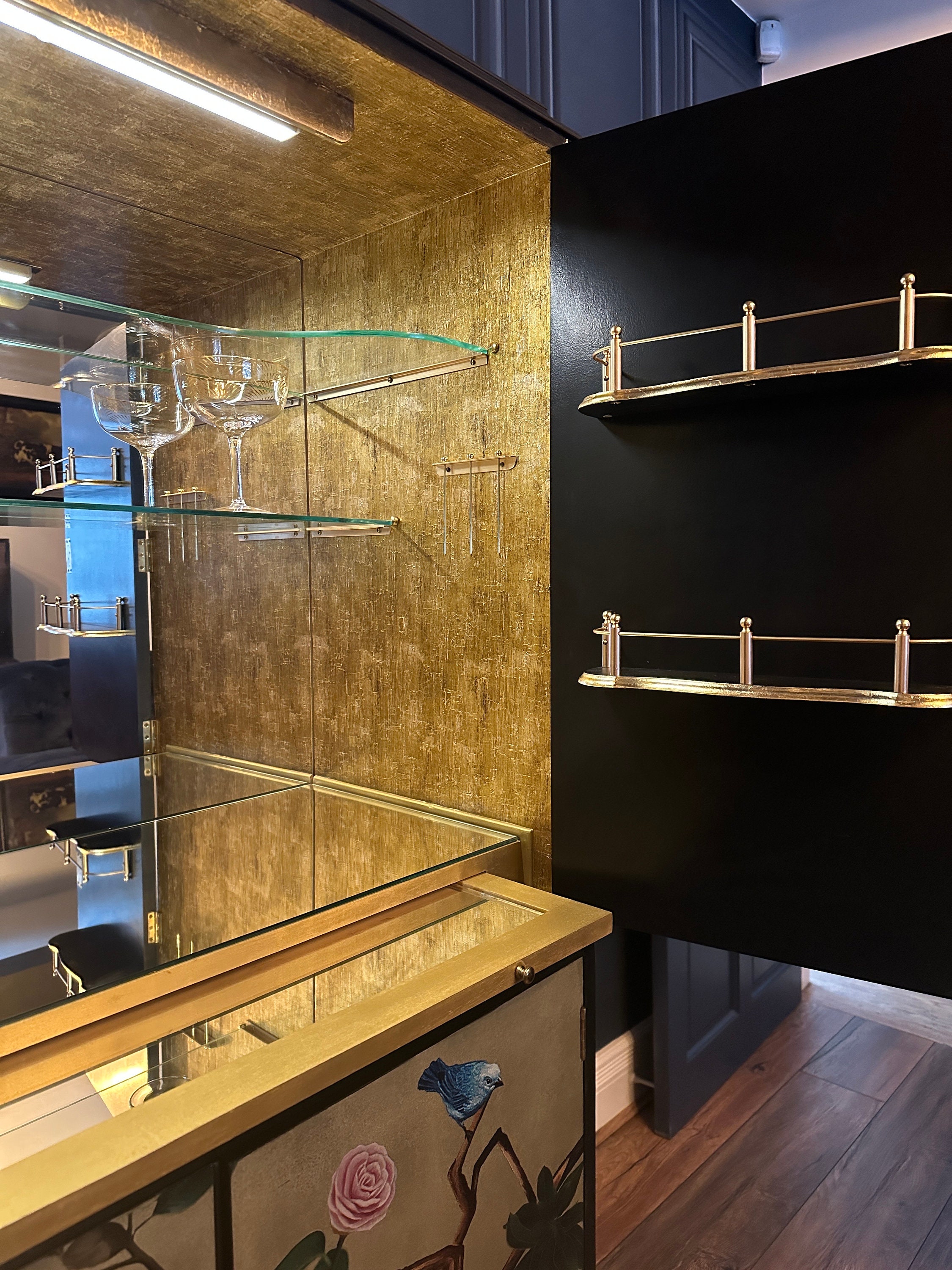 Queen Anne Vintage Bespoke Oriental Chinoiserie Drinks - Etsy