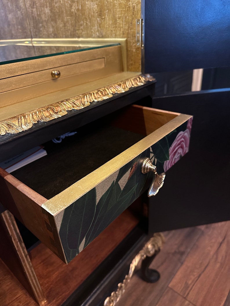 Queen Anne Vintage Bespoke Oriental Chinoiserie Drinks - Etsy