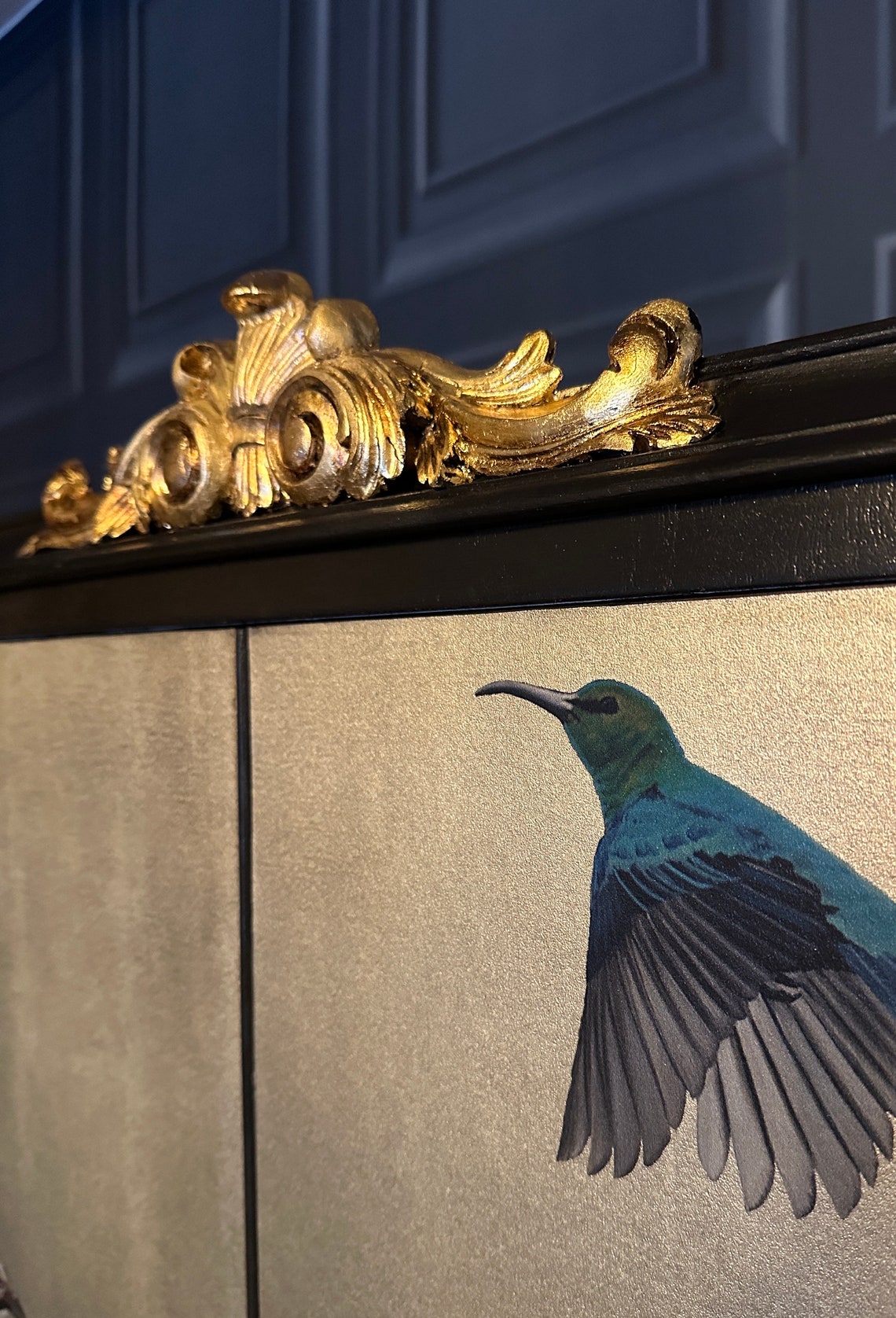 Queen Anne Vintage Bespoke Oriental Chinoiserie Drinks - Etsy