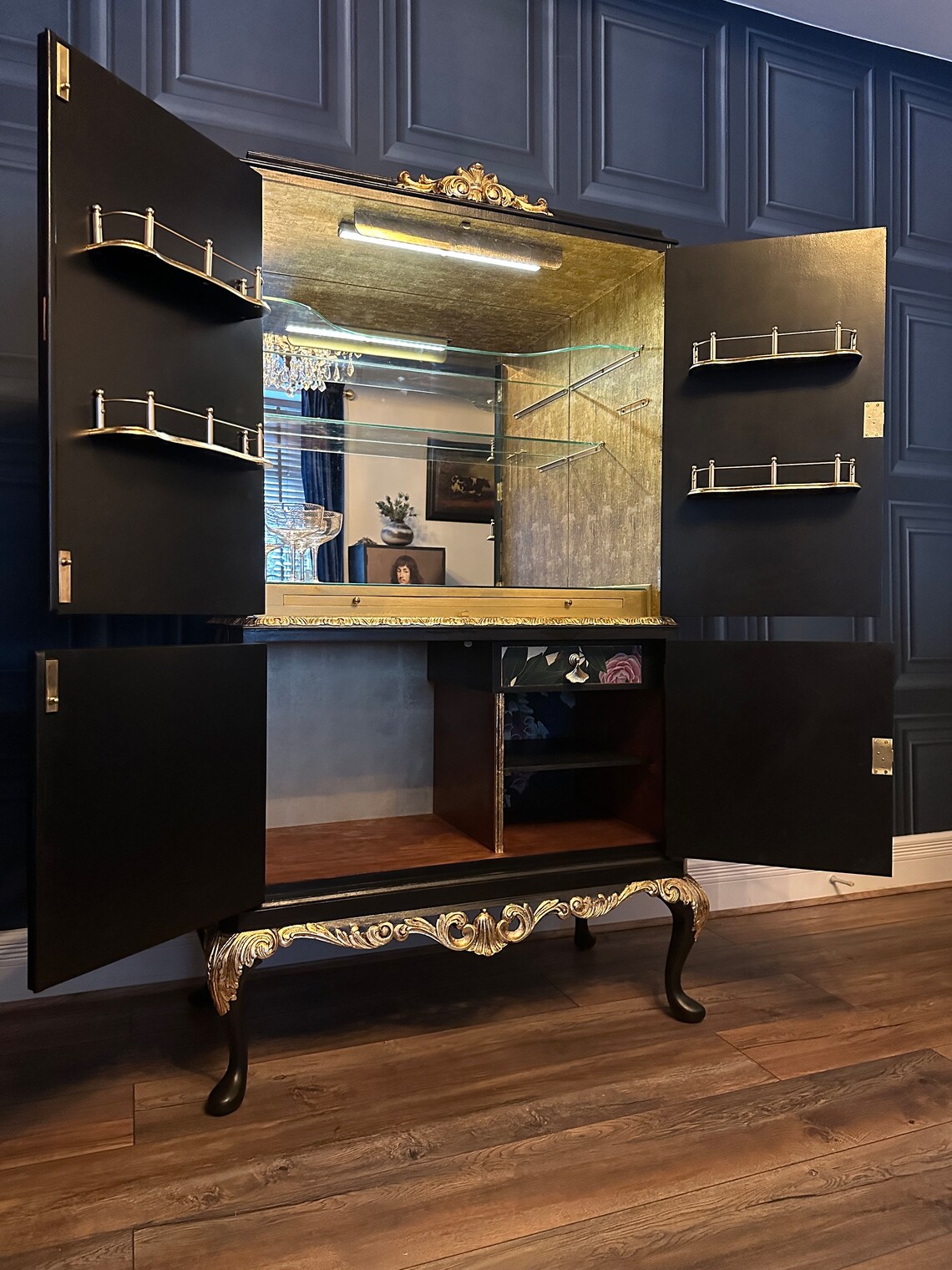 Queen Anne Vintage Bespoke Oriental Chinoiserie Drinks - Etsy