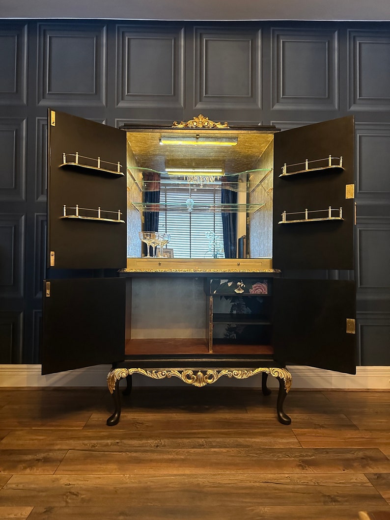 Queen Anne Vintage Bespoke Oriental Chinoiserie Drinks - Etsy