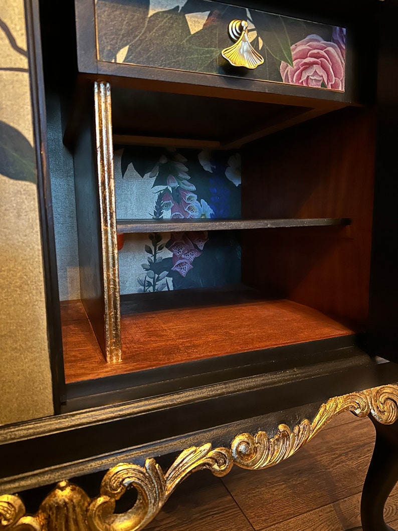 Queen Anne Vintage Bespoke Oriental Chinoiserie Drinks - Etsy