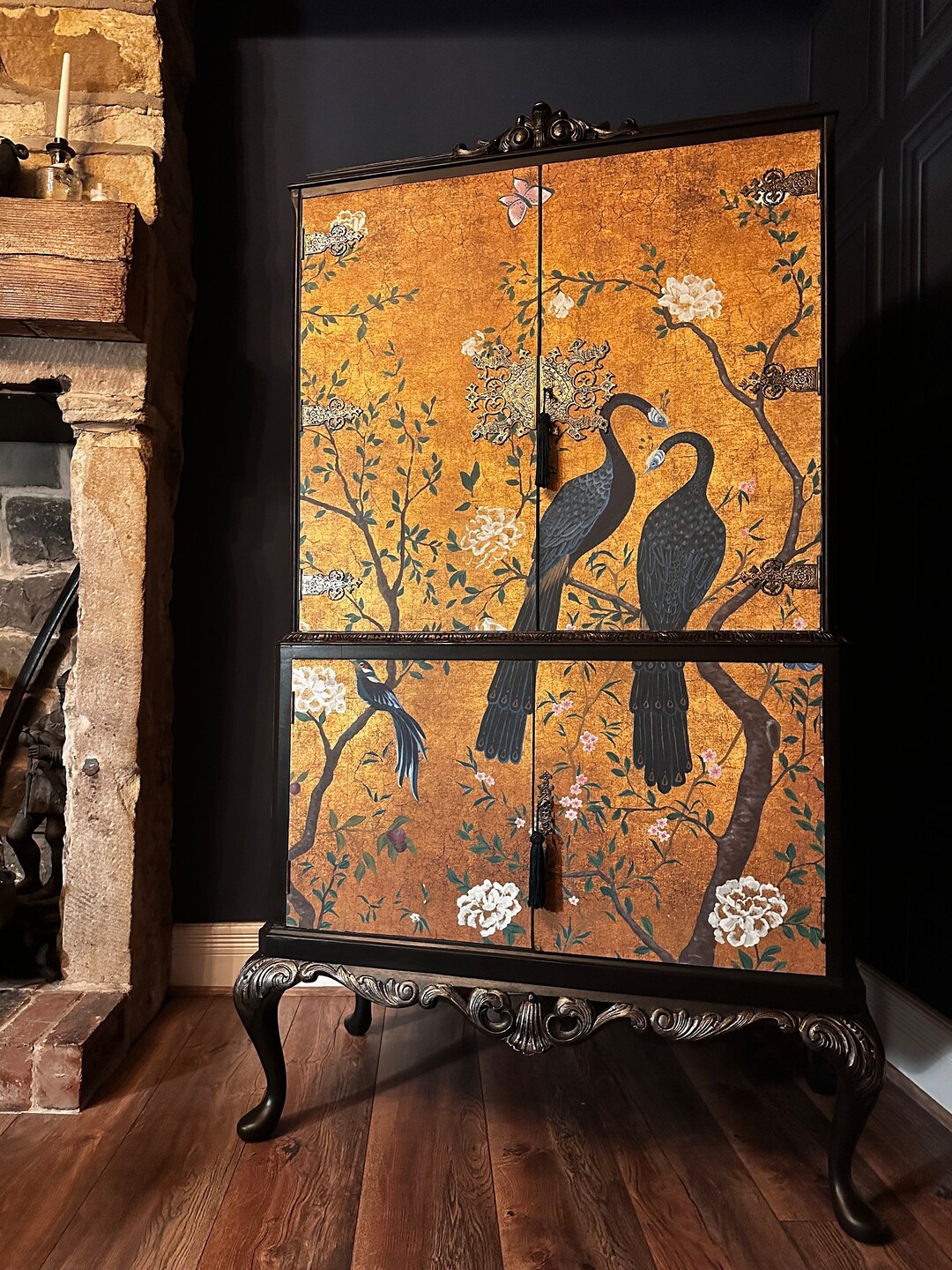 Chinoiserie Peacock Drinks Cabinet / Cocktail Cabinet NOW SOLD Cabinets ...