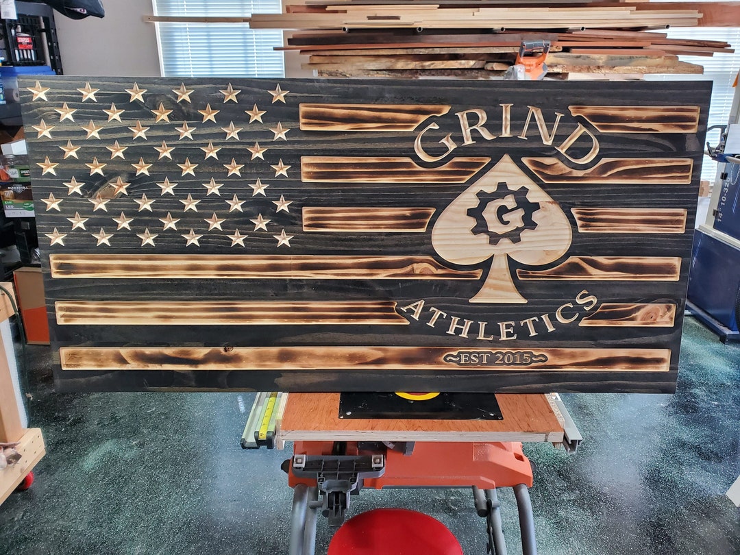 US Flag With Custom Company Logo or Team - Etsy