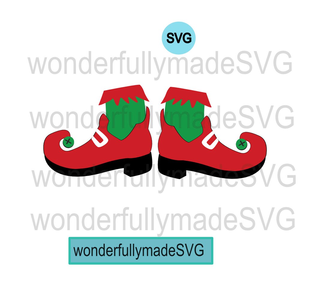 Elf Booties SVG Christmas Svg Elf Shoes SVG Elf SVG Santa - Etsy