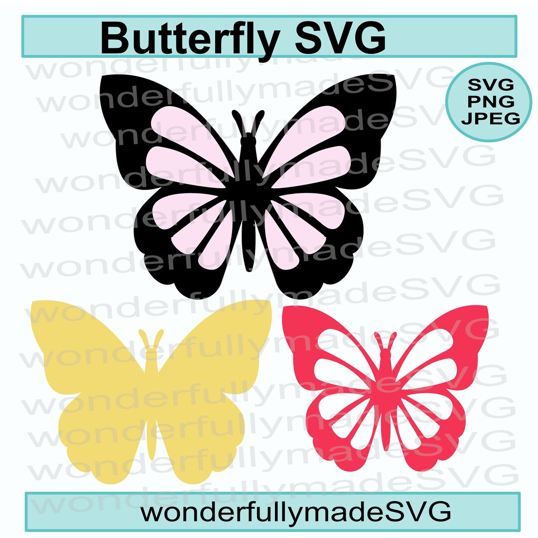 Butterfly SVG, Cute 3D Butterflies Cut Files set of 2, Layered ...