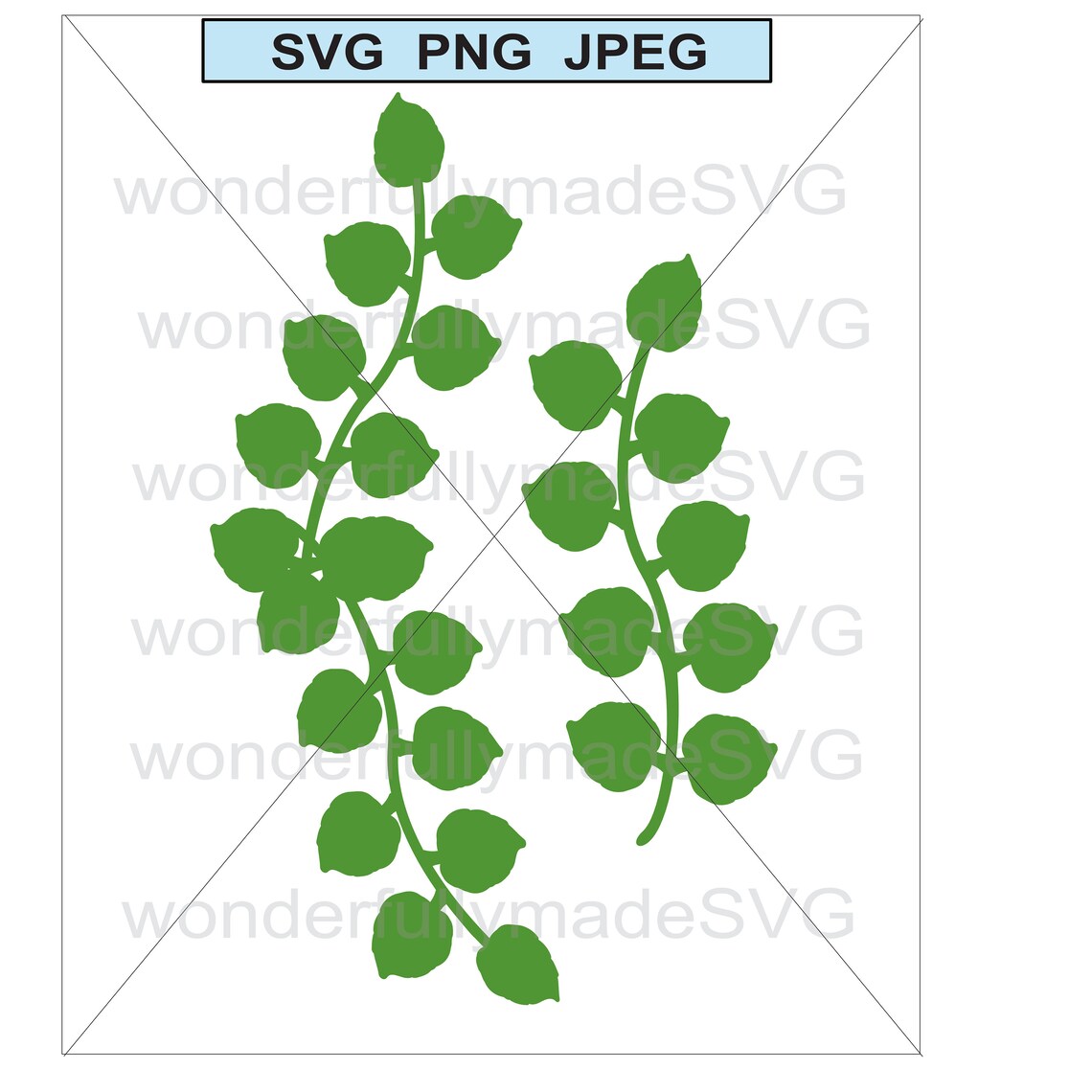 Vine svg leaves svg creeping vine svg Vine cut file leafy | Etsy