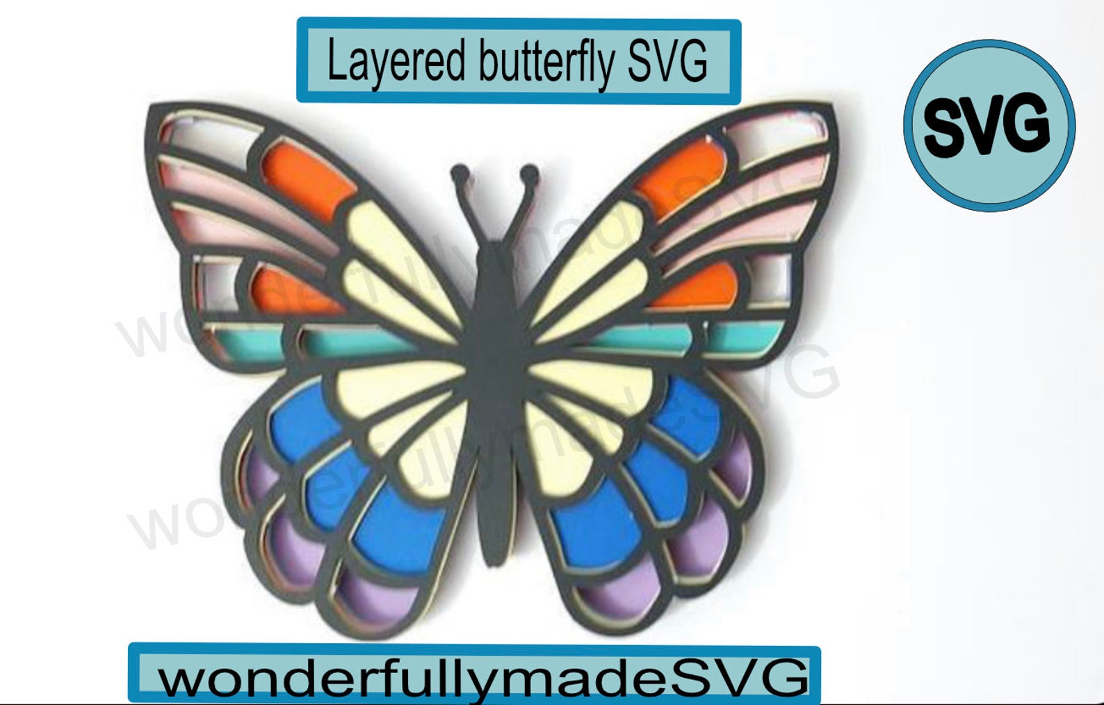 Butterfly SVG Layered Butterfly SVG 3D Butterfly Cut File - Etsy Canada
