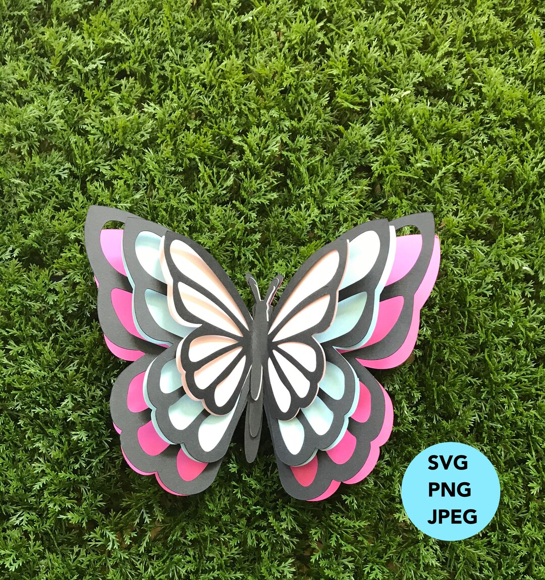 Buy Butterfly SVG, 3D Butterfly Svg, Paper Butterflies Cut File, 5 ...