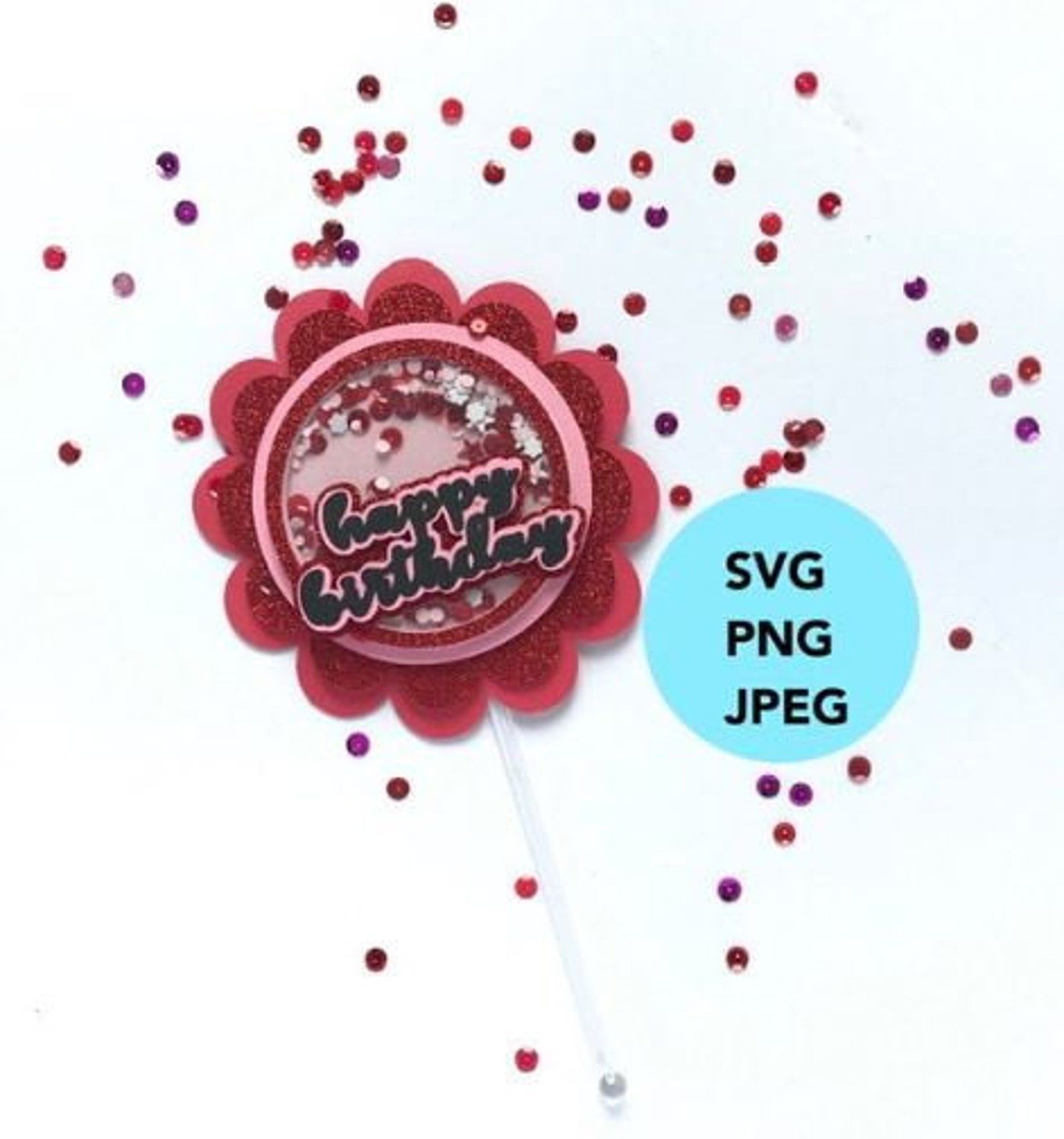 Flower Shaker Cake Topper Birthday Shaker Cake Topper Flower | Etsy Canada