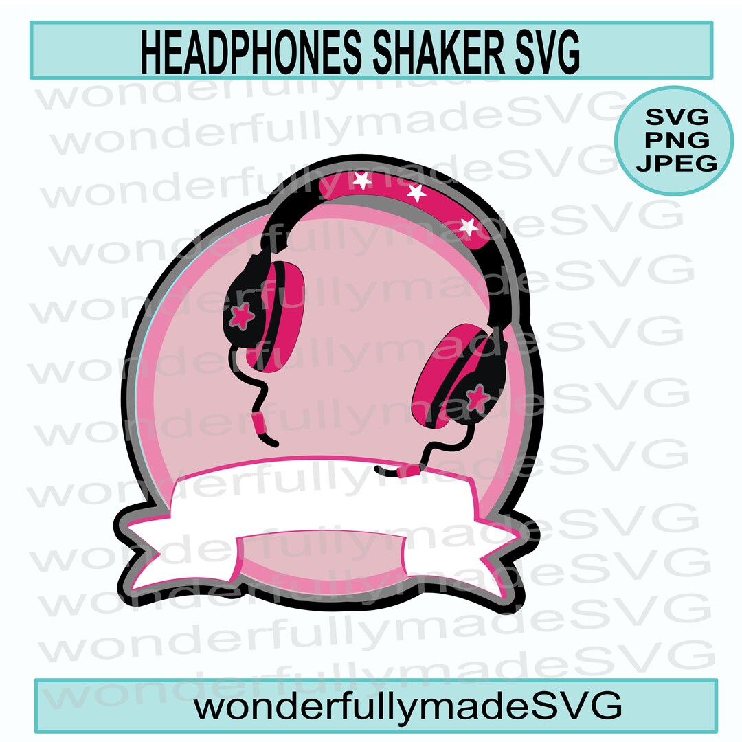 Headphones Shaker Cake Topper Svg Gaming Headphone Shaker - Etsy