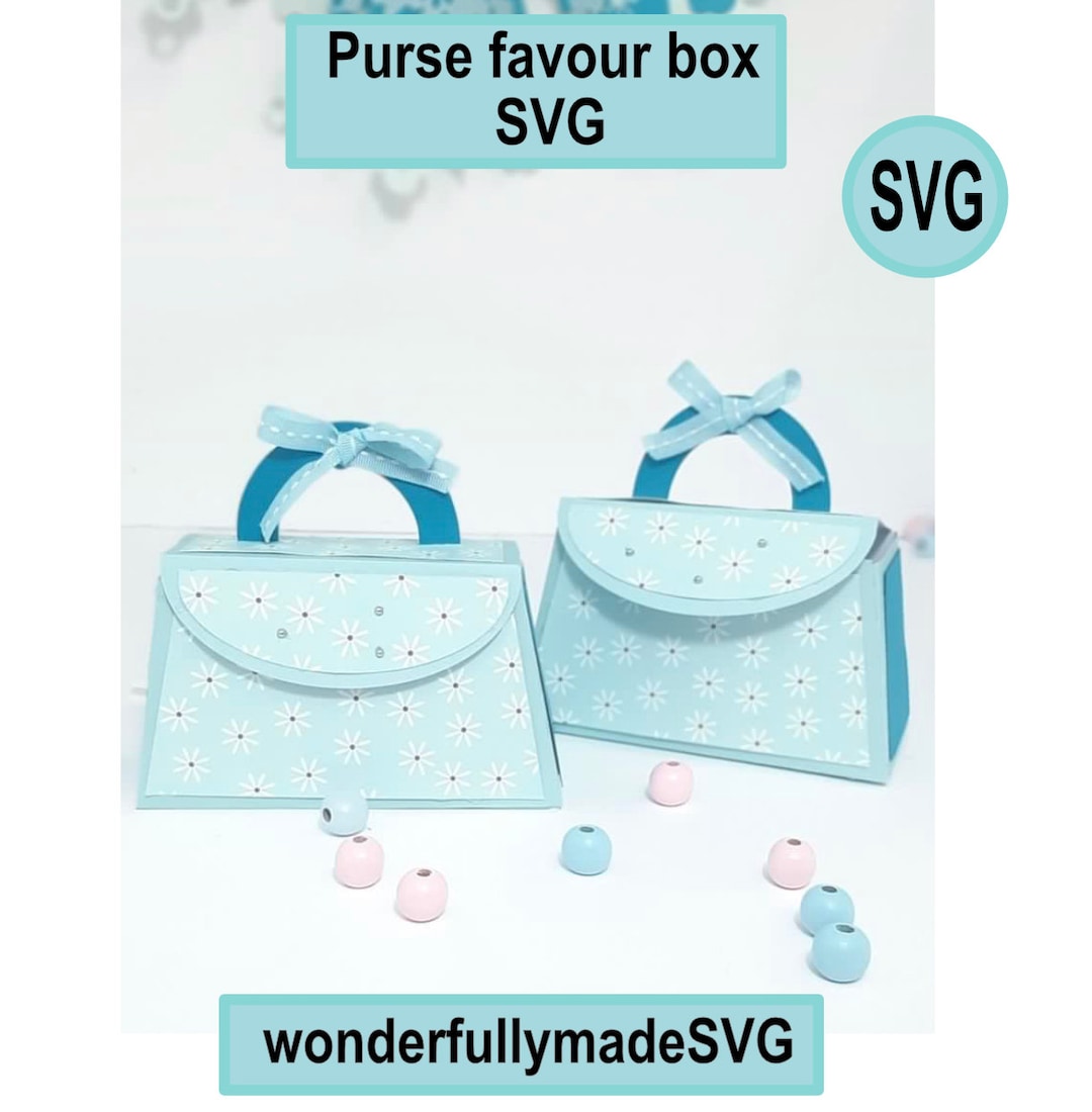3D Paper Purse Favor Box SVG: Party Gift Bag Template - Etsy