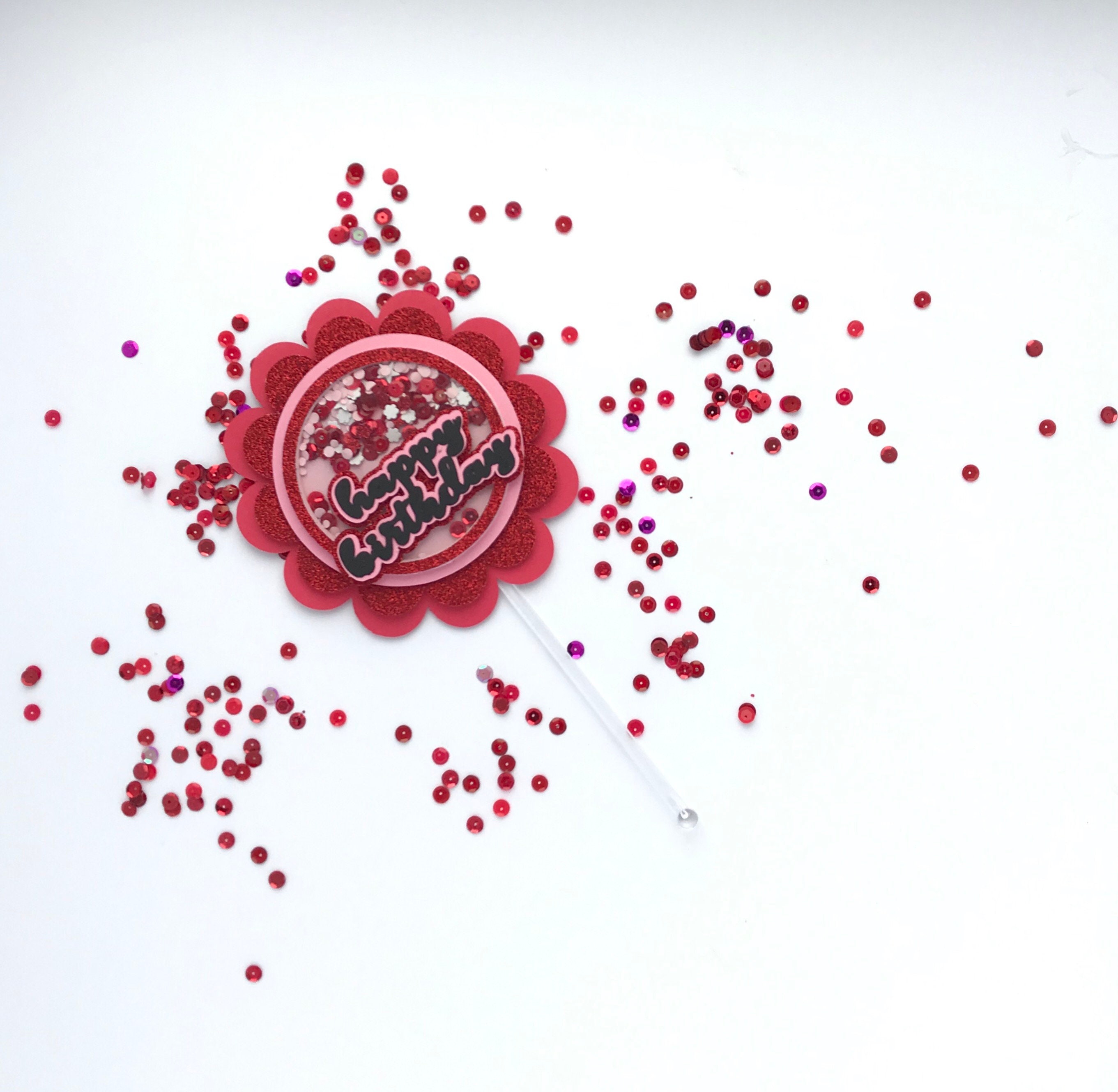 Flower Shaker Cake Topper Birthday Shaker Cake Topper Flower | Etsy Canada