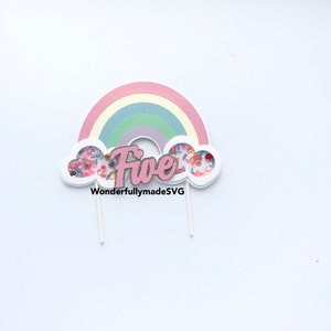 Rainbow Shaker Cake Topper Rainbow Theme Svg for Shake - Etsy