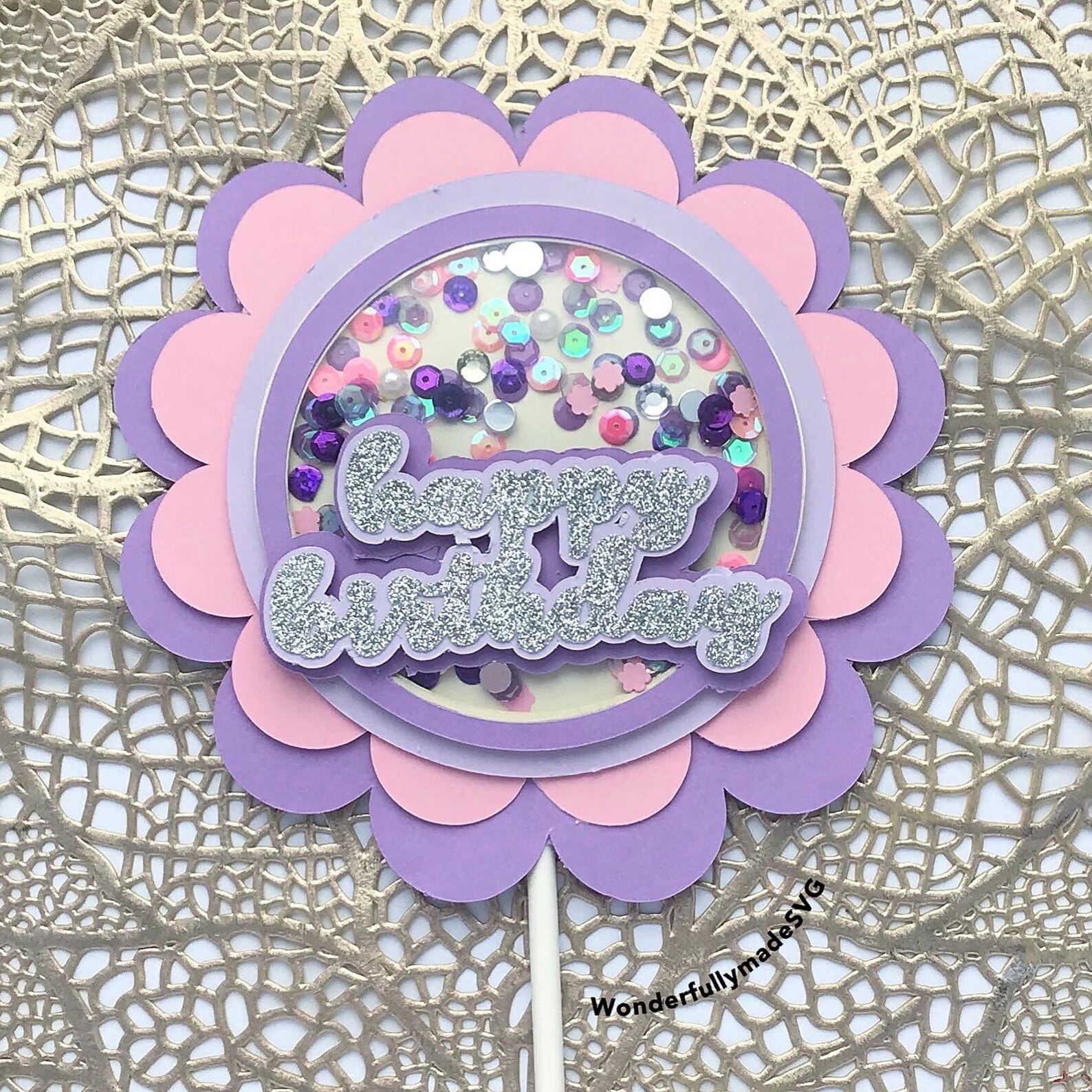 Flower Shaker Cake Topper Birthday Shaker Cake Topper Flower - Etsy Canada