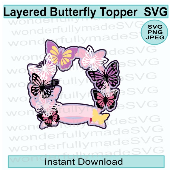 Butterfly Cake Topper SVG 3d Butterfly Cake Topper SVG - Etsy UK