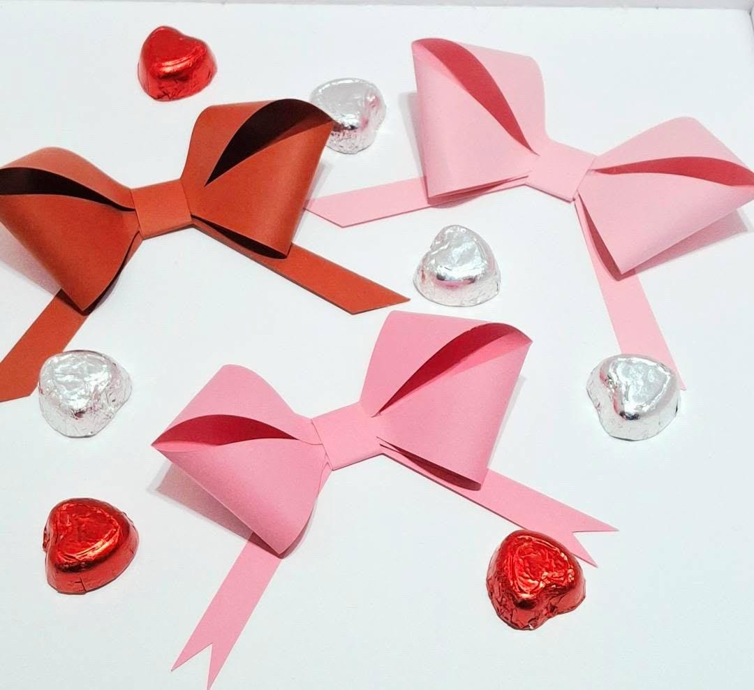Paper Bow SVG Template, Coquette Bow Cut File (digital Download) - Etsy ...