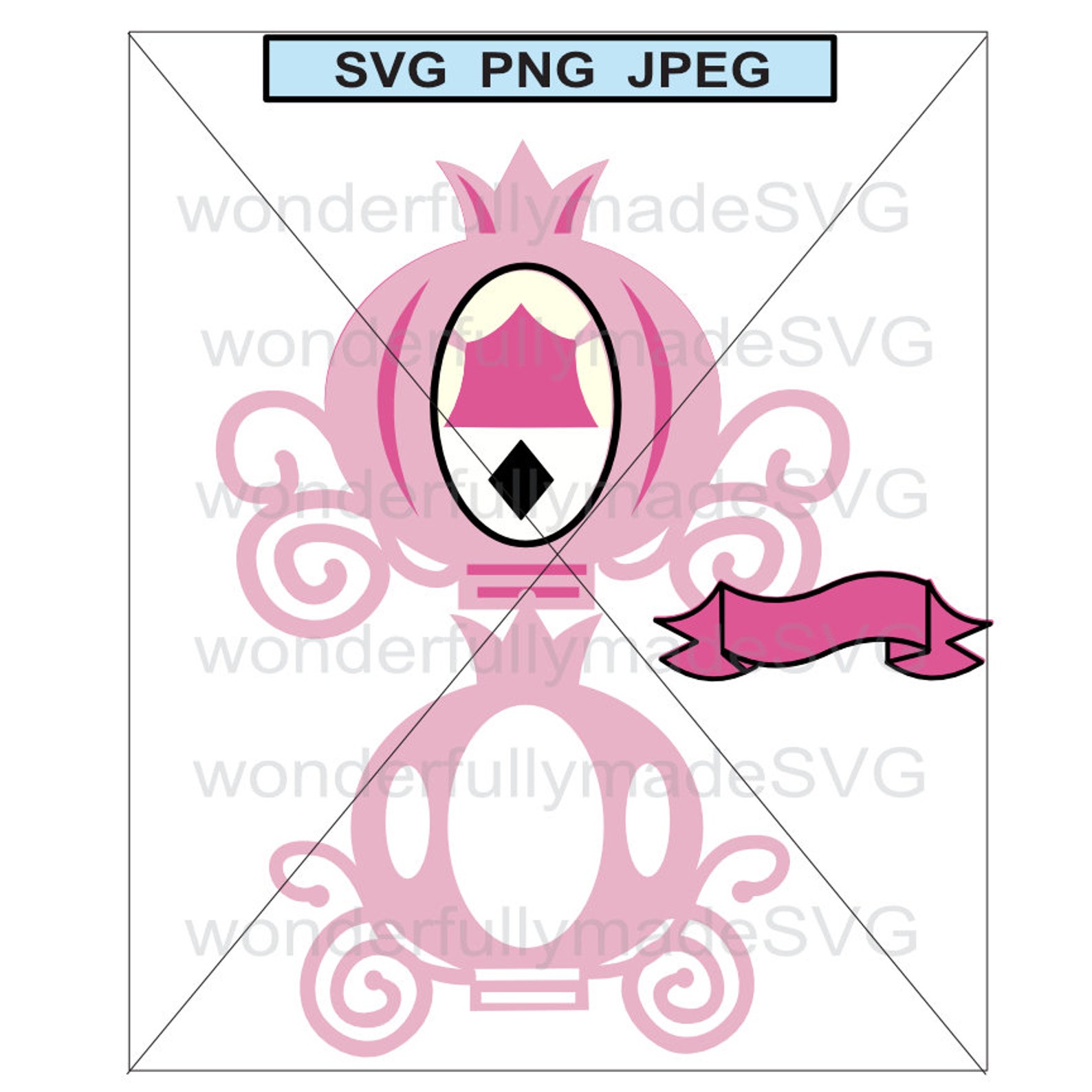 Layered Princess Carriage Cake Topper Svg Princess Carriage Etsy