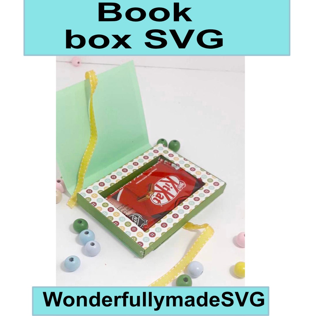 Book Box Svg, Treat Book SVG, Book Favor Box Treat Box SVG, Book Favor ...
