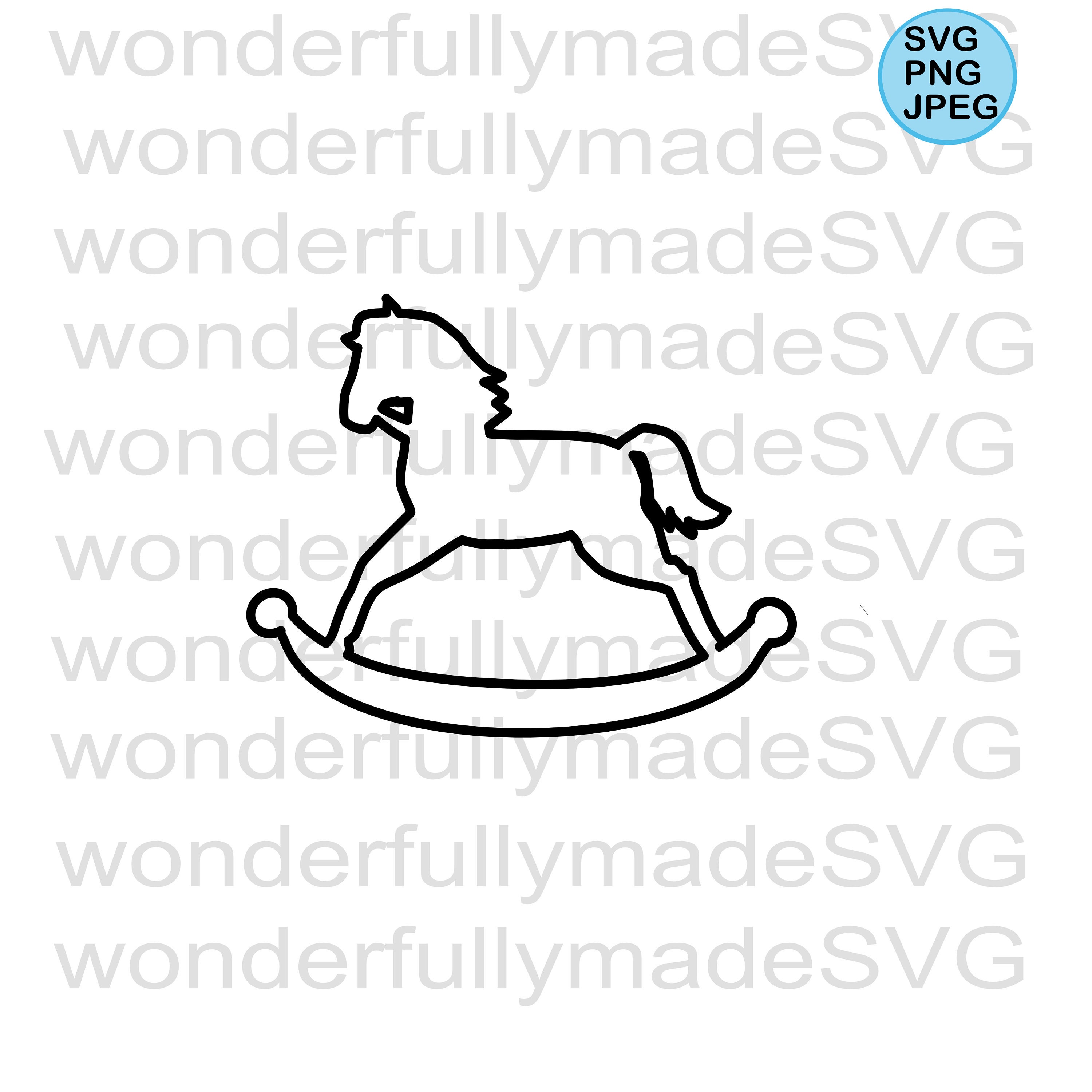 Rocking Horse Svg Christmas Rocking Horse Svg Carosel Horse | Etsy