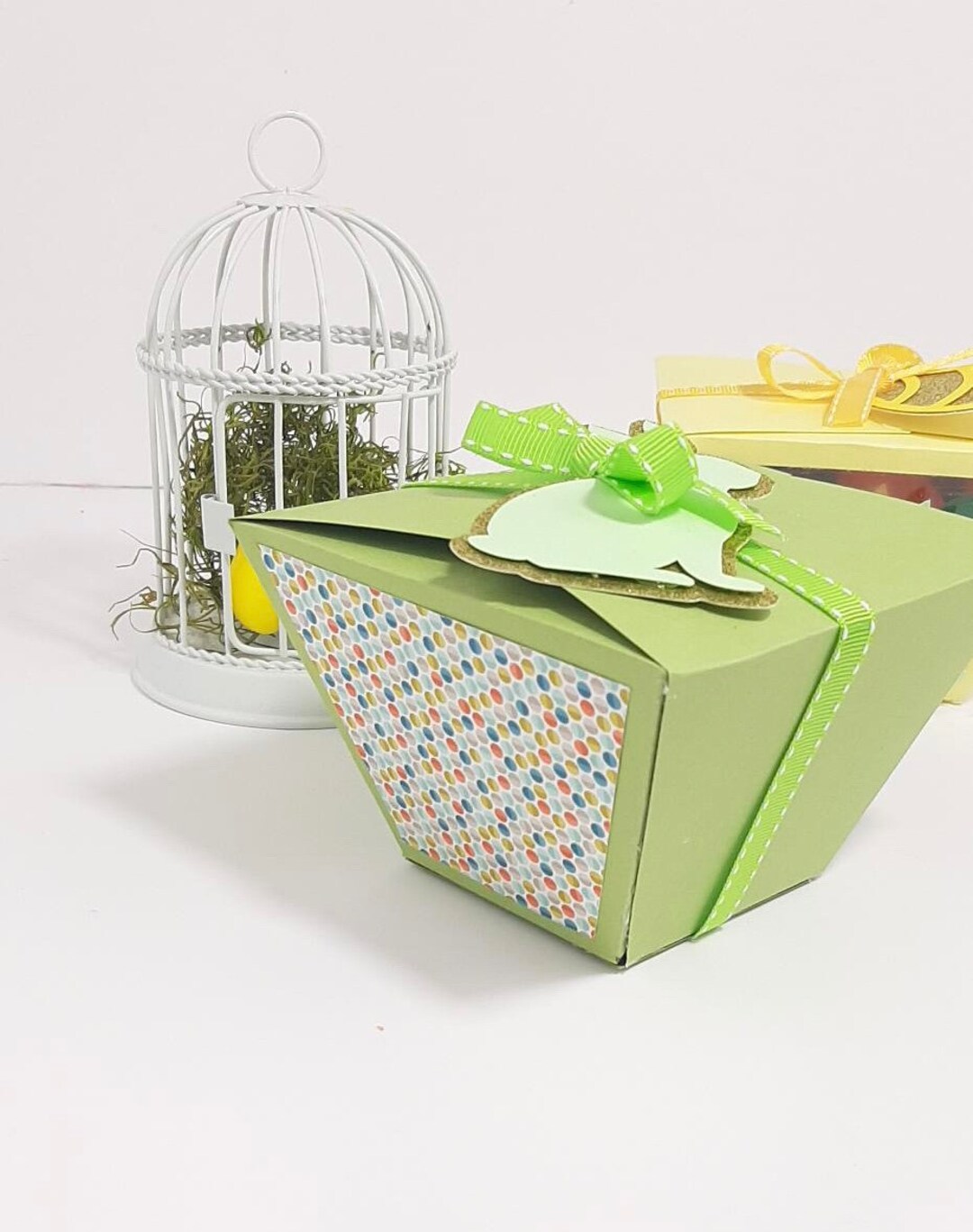 Take Out Gift Box SVG Template: Chinese Style Container (digital ...