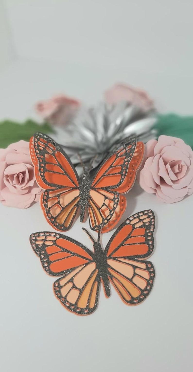 Monarch Butterfly SVG Monarch Butterfly Template 3D Monarch - Etsy