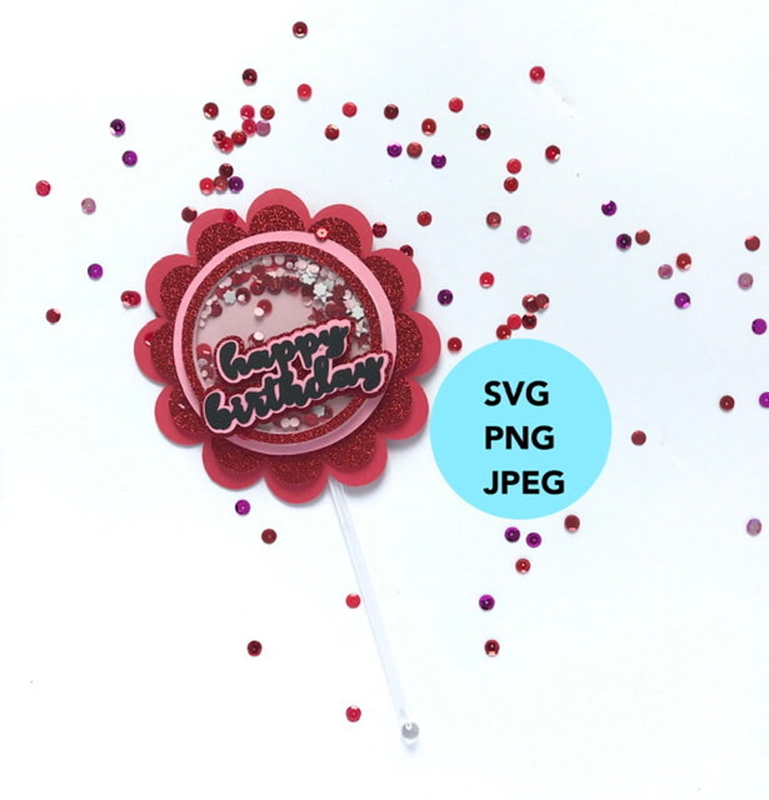 Flower Shaker Cake Topper Birthday Shaker Cake Topper Flower - Etsy Canada