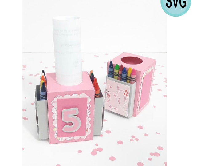 Coloring Box Template, Crayon Holder Box Template, Coloring Activity ...
