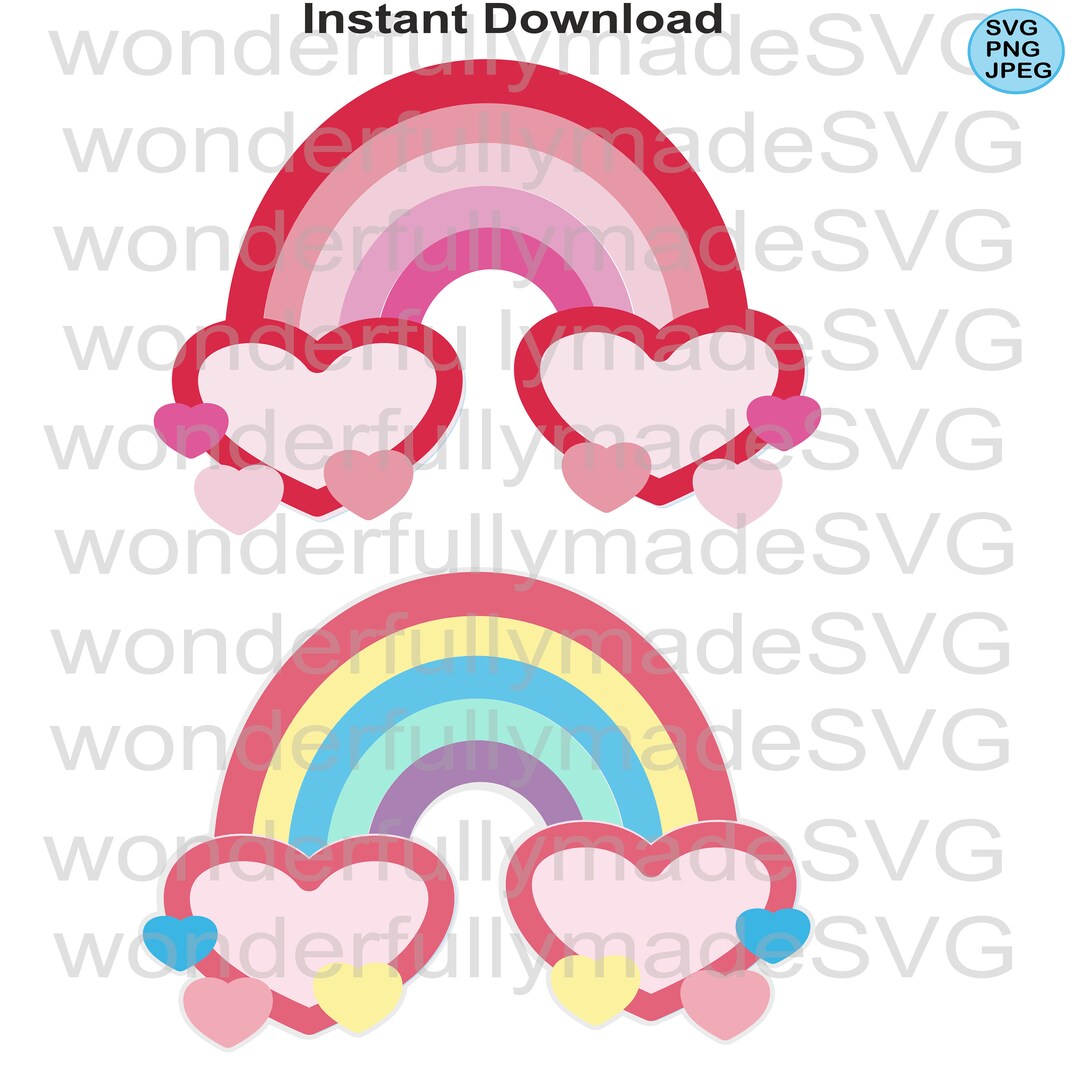 Rainbow Theme Shaker Topper SVG, Love Shaker Cake Topper Svg, Spring ...
