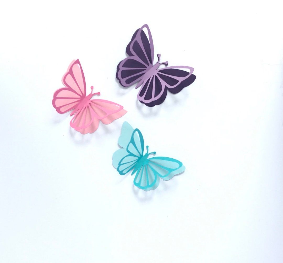 Butterfly SVG, 3D pretty and Dainty Lady Butterflies Cut Files 3 ...