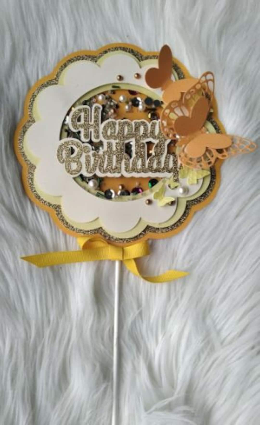 Shaker Cake Topper SVG Topper Shaker Happy Birthday Shaker - Etsy
