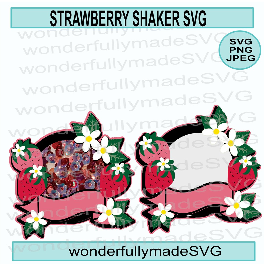 Strawberry Theme Shaker Topper Svg, Strawberry Patch Shaker Topper Svg ...