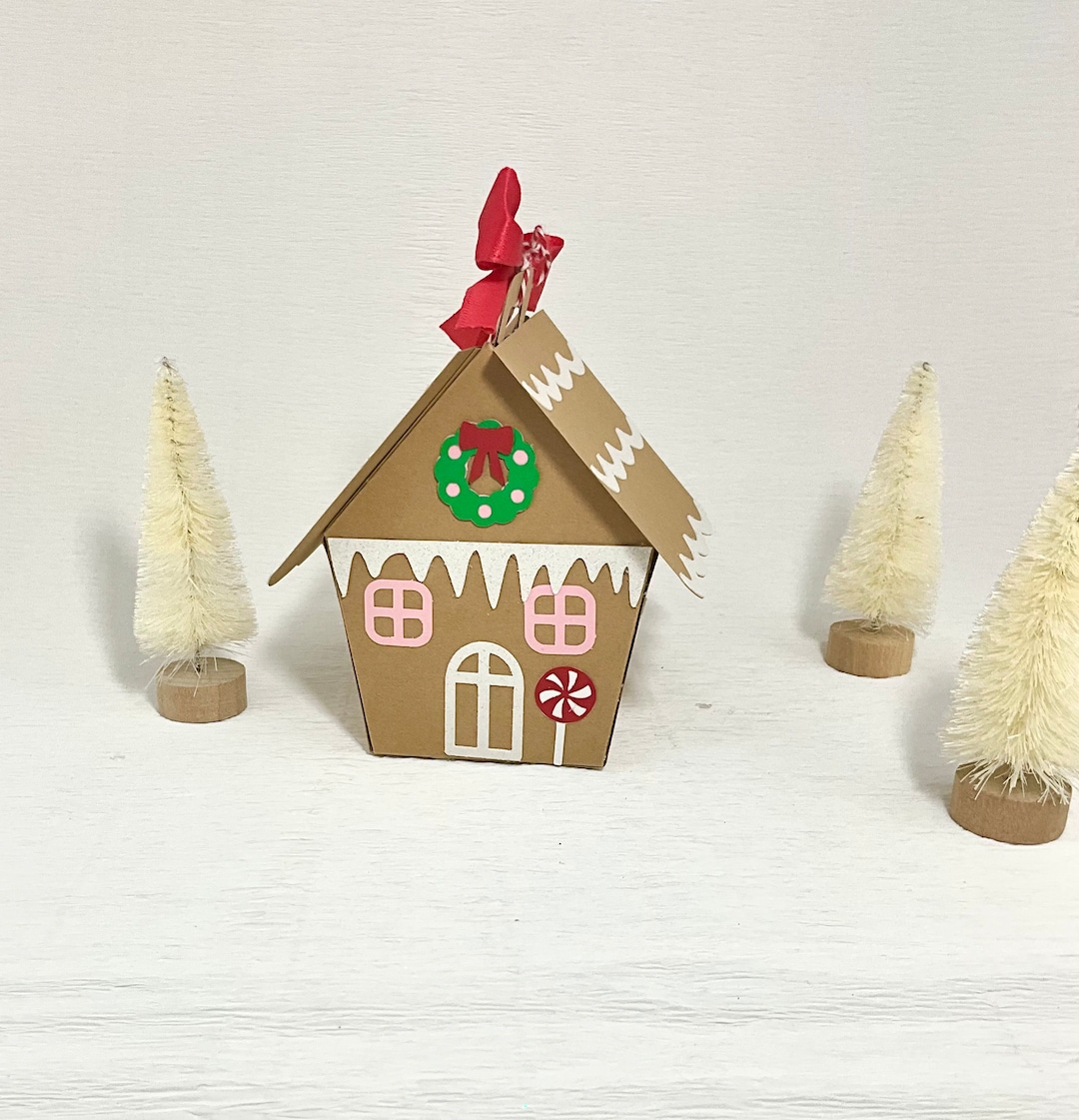Gingerbread House Box Svg, Gingerbread House SVG, Christmas Gift Box ...
